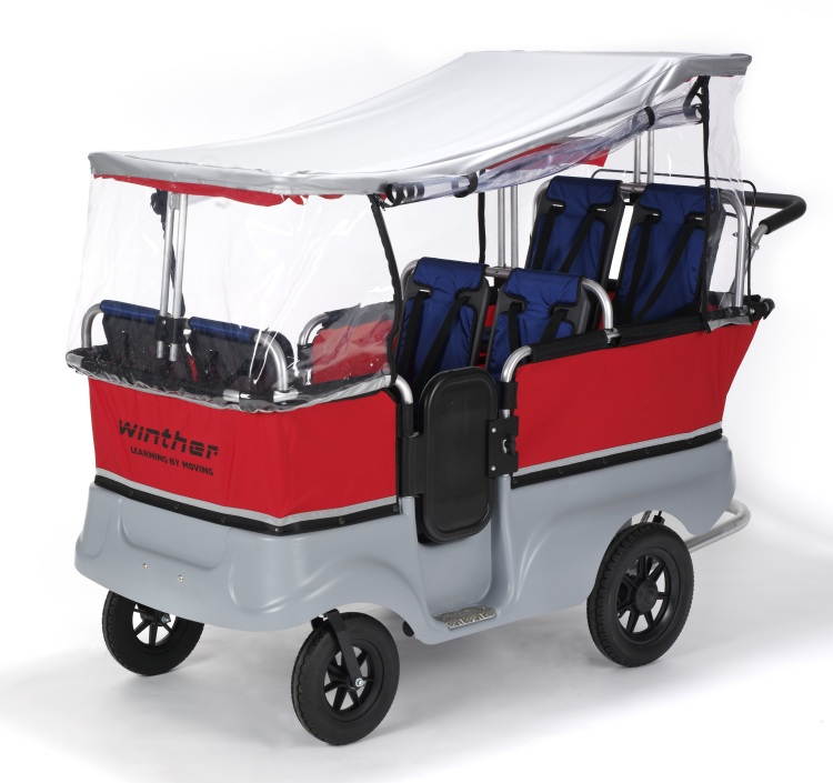 kiddybus, de wandelwagen kinderbus voor het vervoer van 4 of 6 kinderen ...